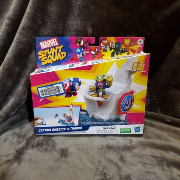 Toys | Marvel Stunt Squad Captain America Vs Thanos Tower Smash Playset ...